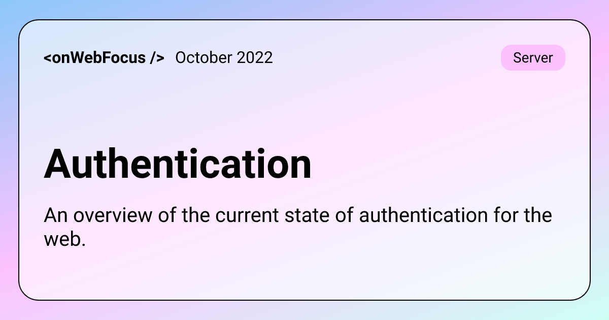 Authentication - onWebFocus